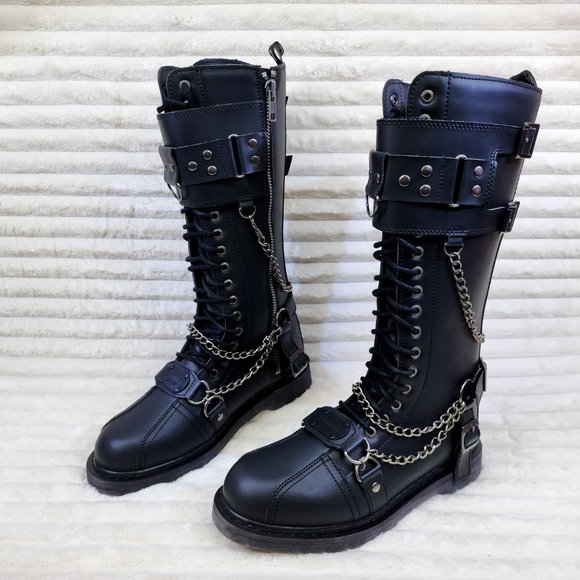 Demonia | Shoes | Demonia Bolt 8 Eyelet Knee High Combat Boot | Poshmark